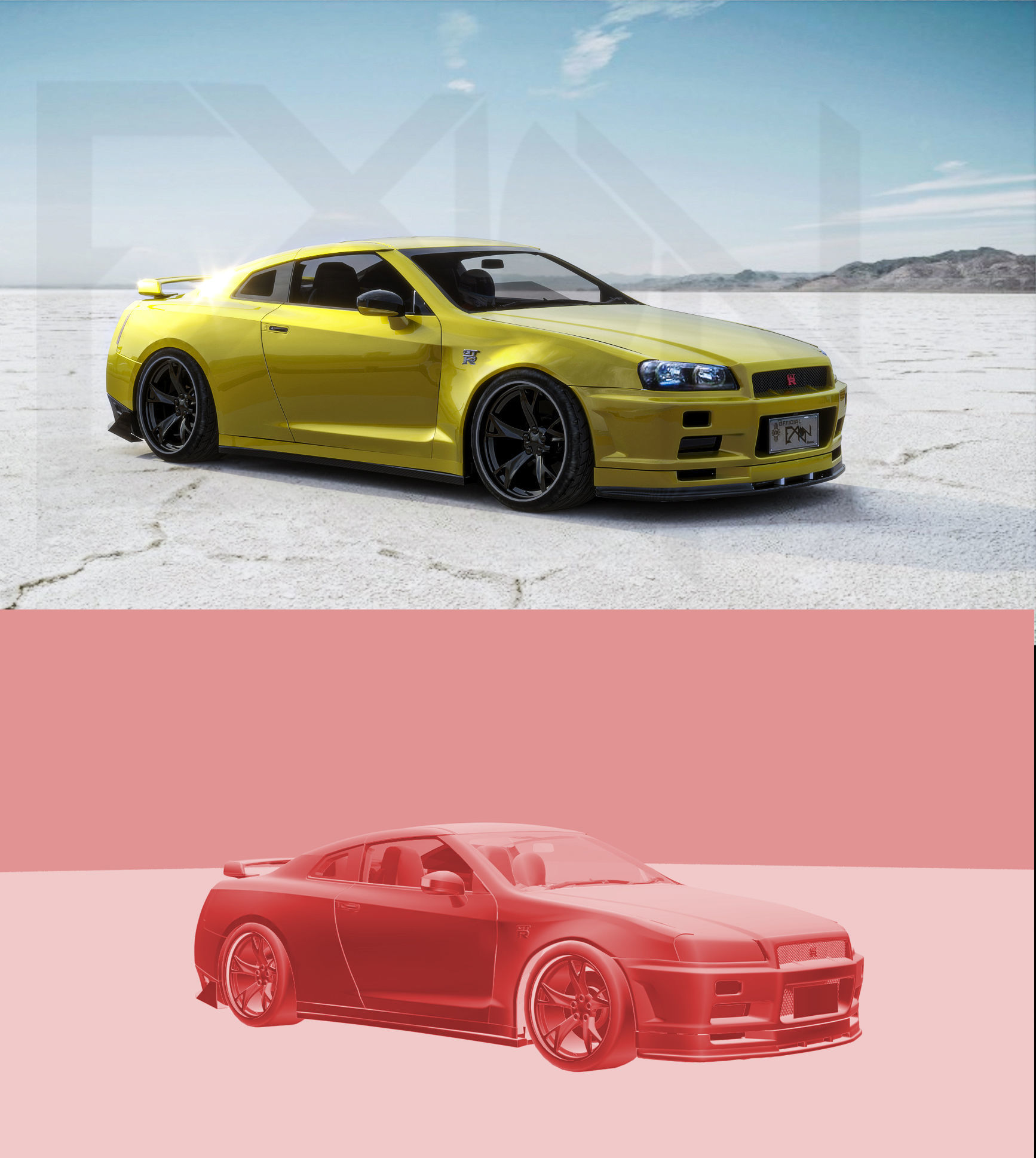 Nissan R34-5 GTR Skyline 3D model | CGTrader