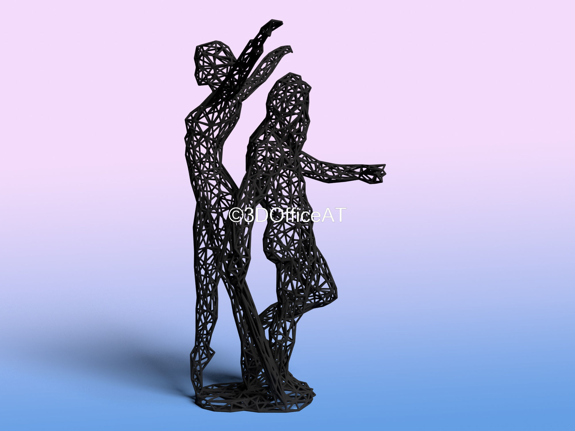 GEMINI - MALE AND FEMALE - ZODIAC SIGN 3D model 3D printable | CGTrader