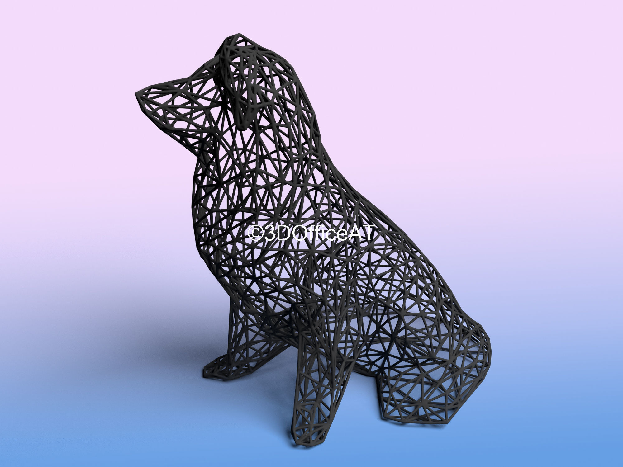COLLIE DOG - WIRE ART - SLA PRINT 3D model 3D printable | CGTrader