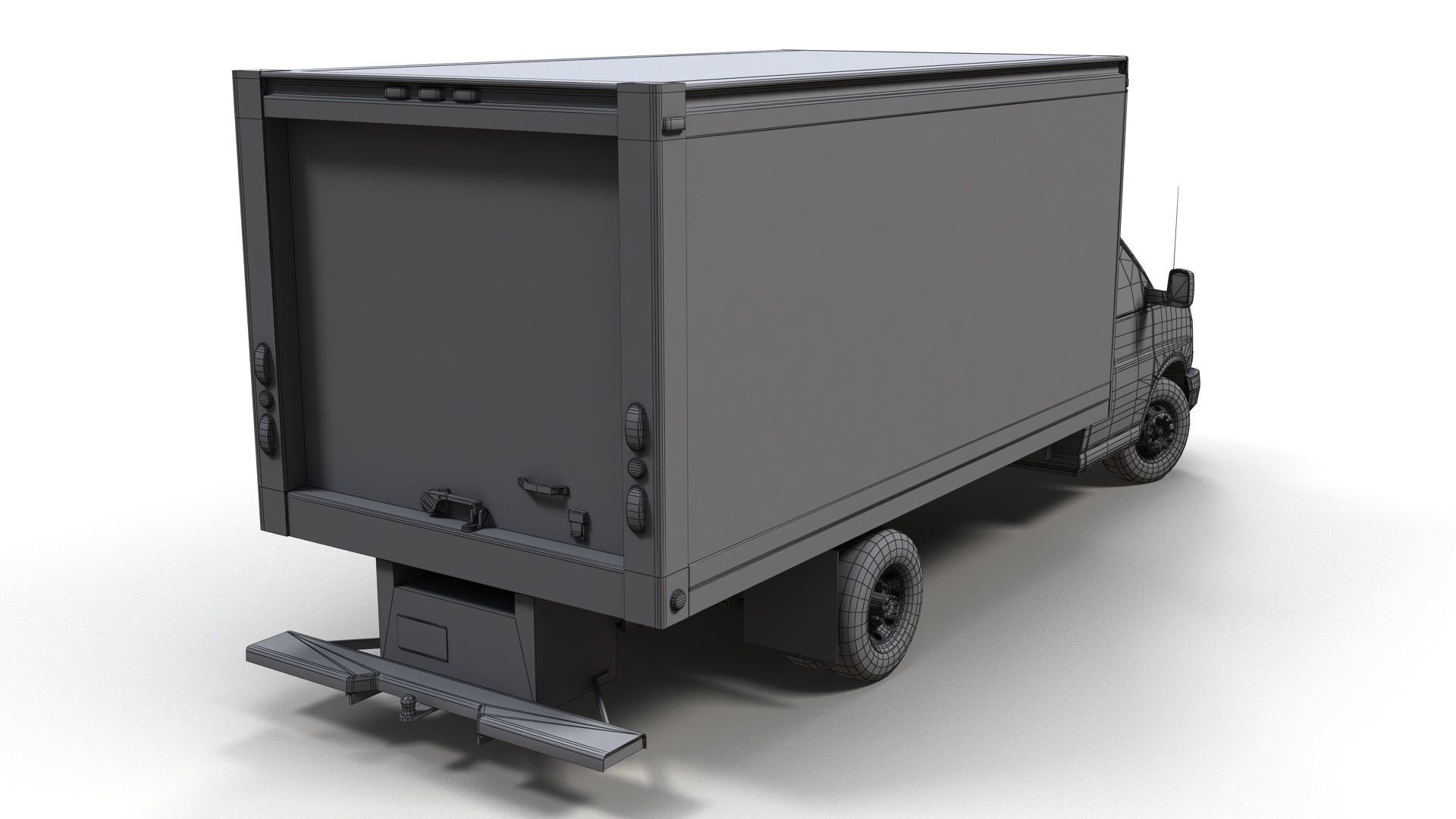 3D model 2010 Industrial box van VR / AR / low-poly | CGTrader