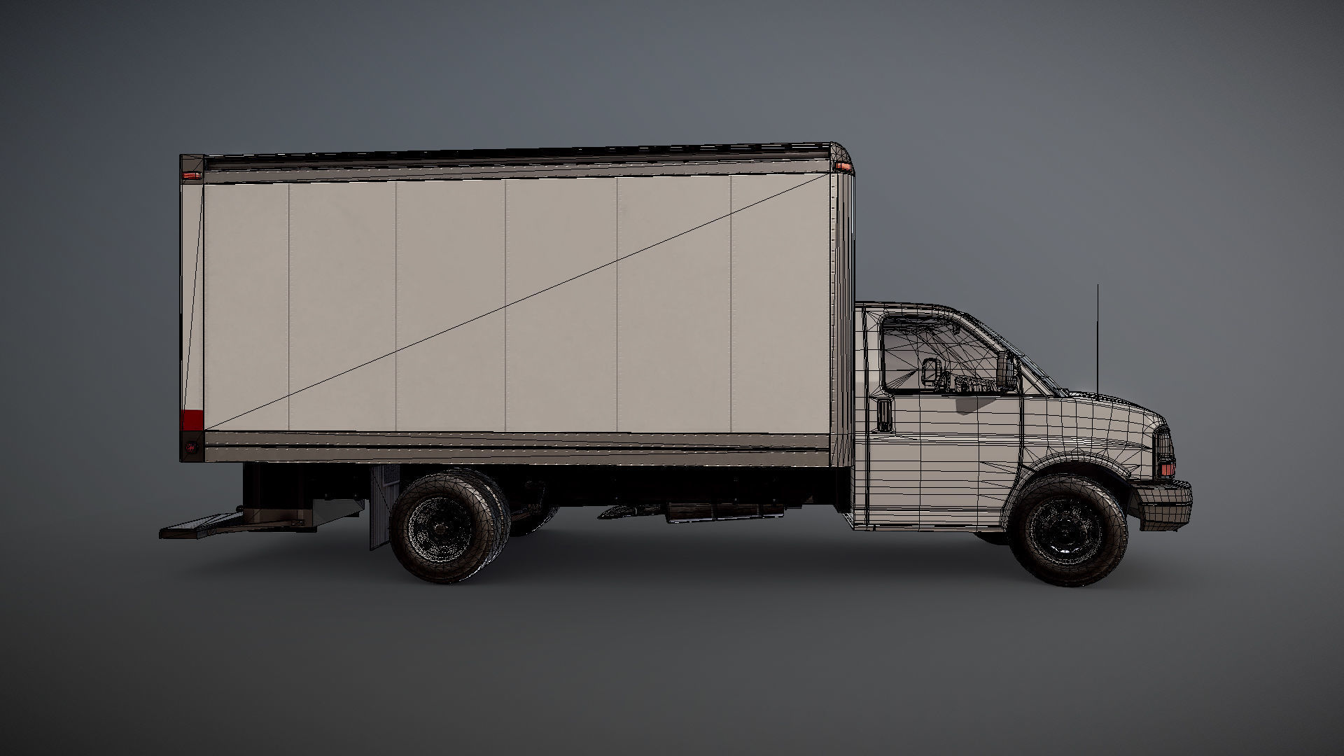 3D model 2010 Industrial box van VR / AR / low-poly | CGTrader