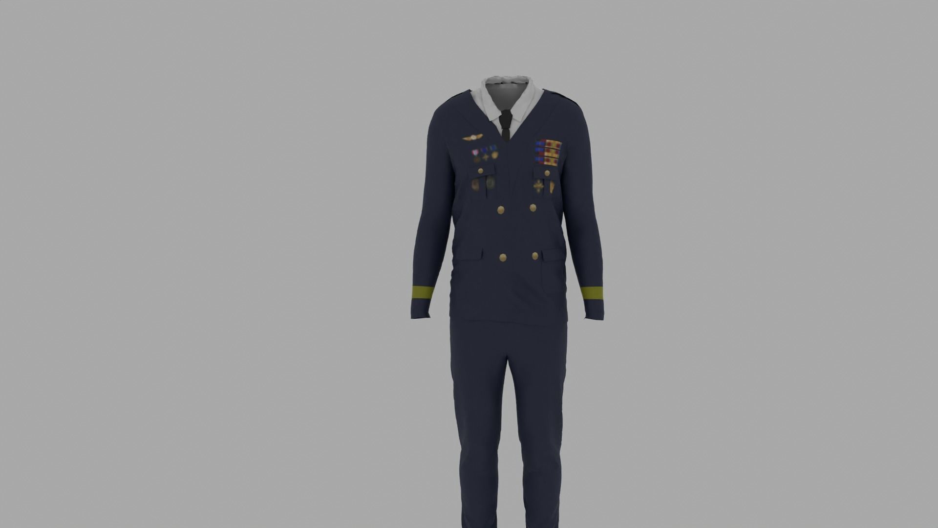 3D model Commander Uniform VR / AR / low-poly | CGTrader