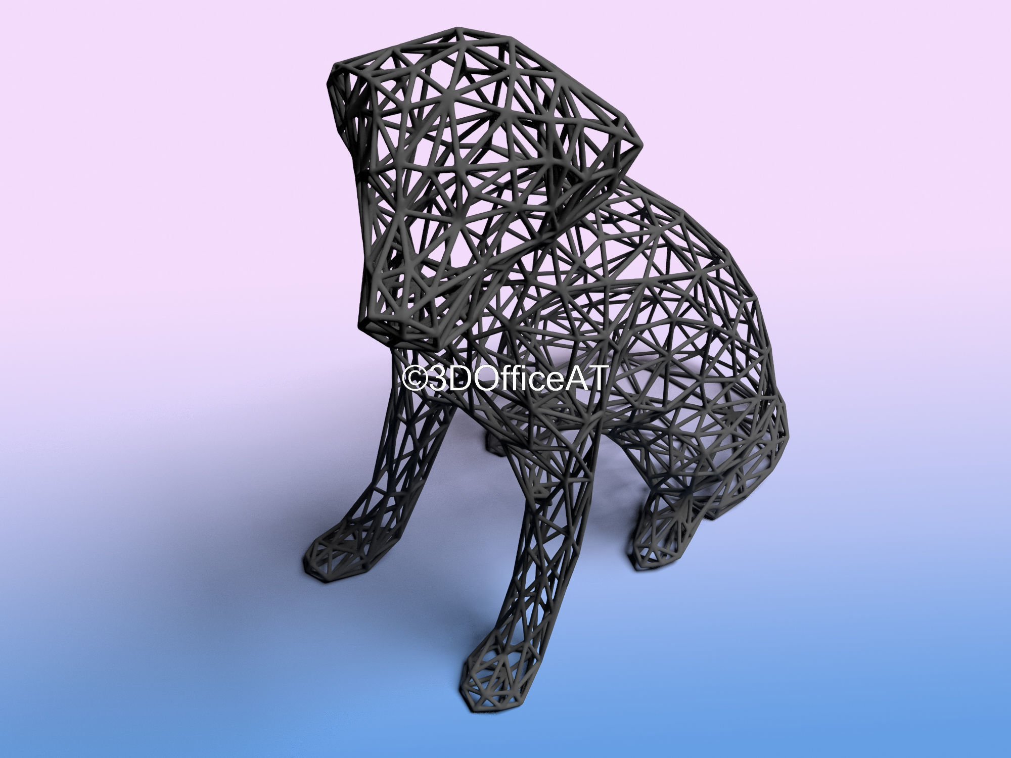 WIRED LABRADOR - 3D WIRE ART 3D model 3D printable | CGTrader