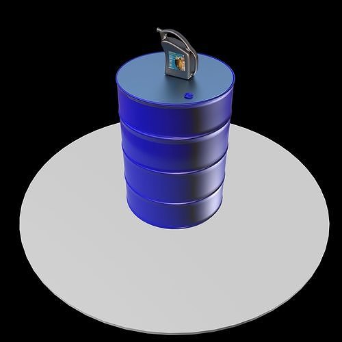 OIL-DISH 3d model barrel of oil free 3D model | CGTrader