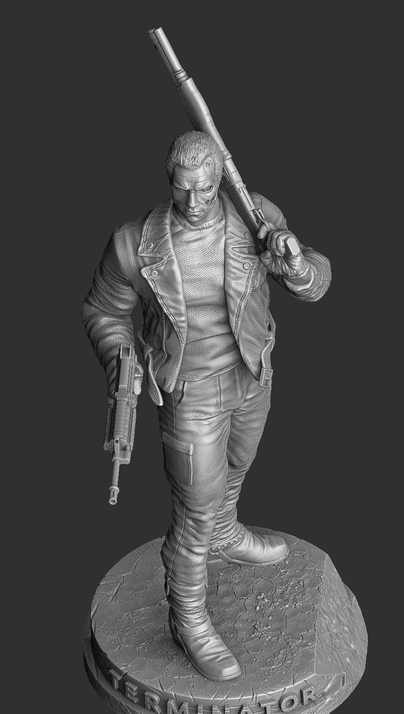 Terminator T-800 FULL HEIGHT 4 head options for 3D printing STL 3D ...