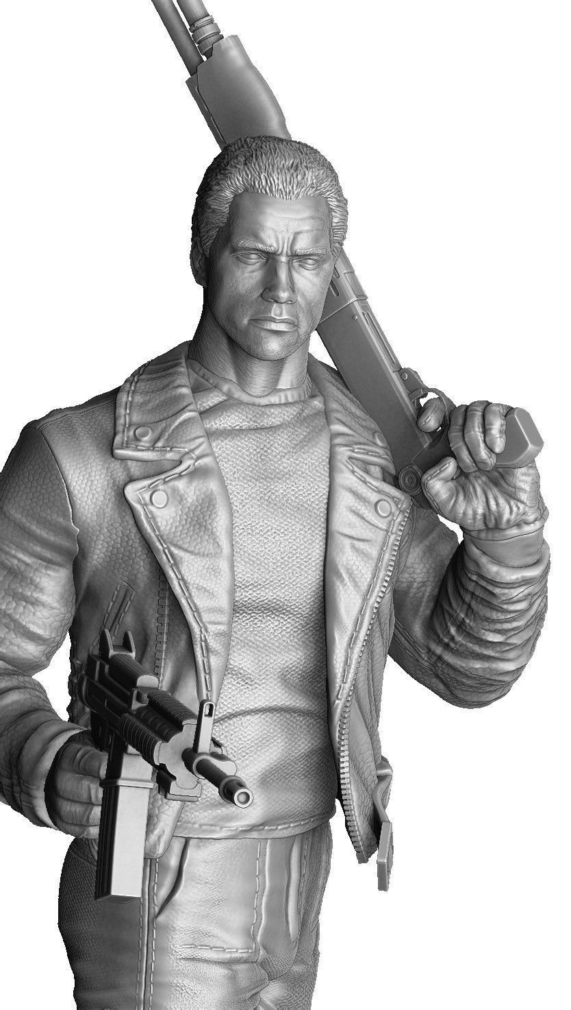 Terminator T-800 FULL HEIGHT 4 head options for 3D printing STL 3D ...