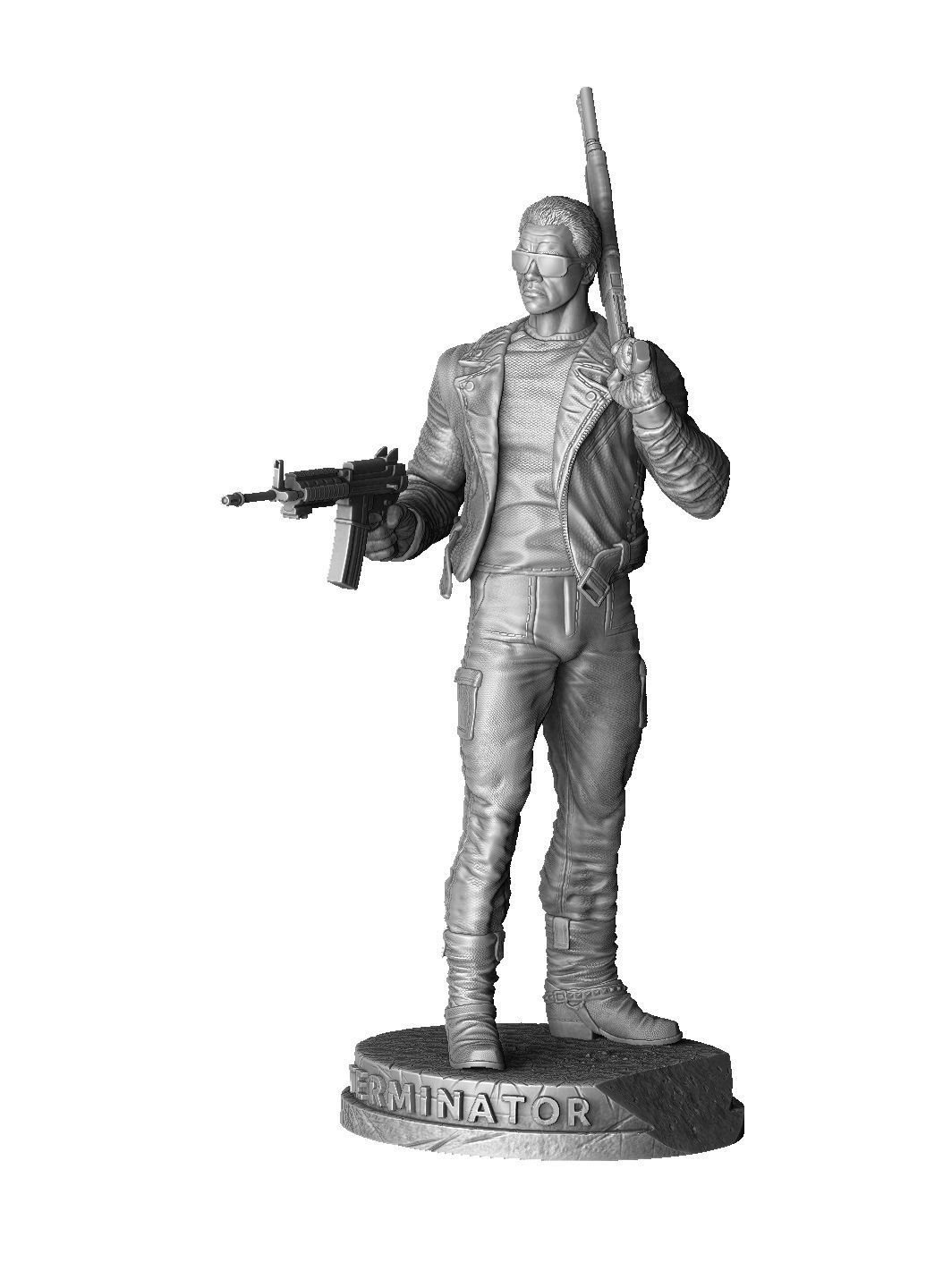 Terminator T-800 FULL HEIGHT 4 head options for 3D printing STL 3D ...