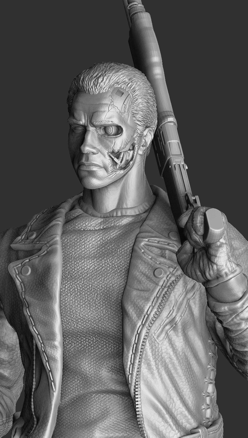 Terminator T-800 FULL HEIGHT 4 head options for 3D printing STL 3D ...