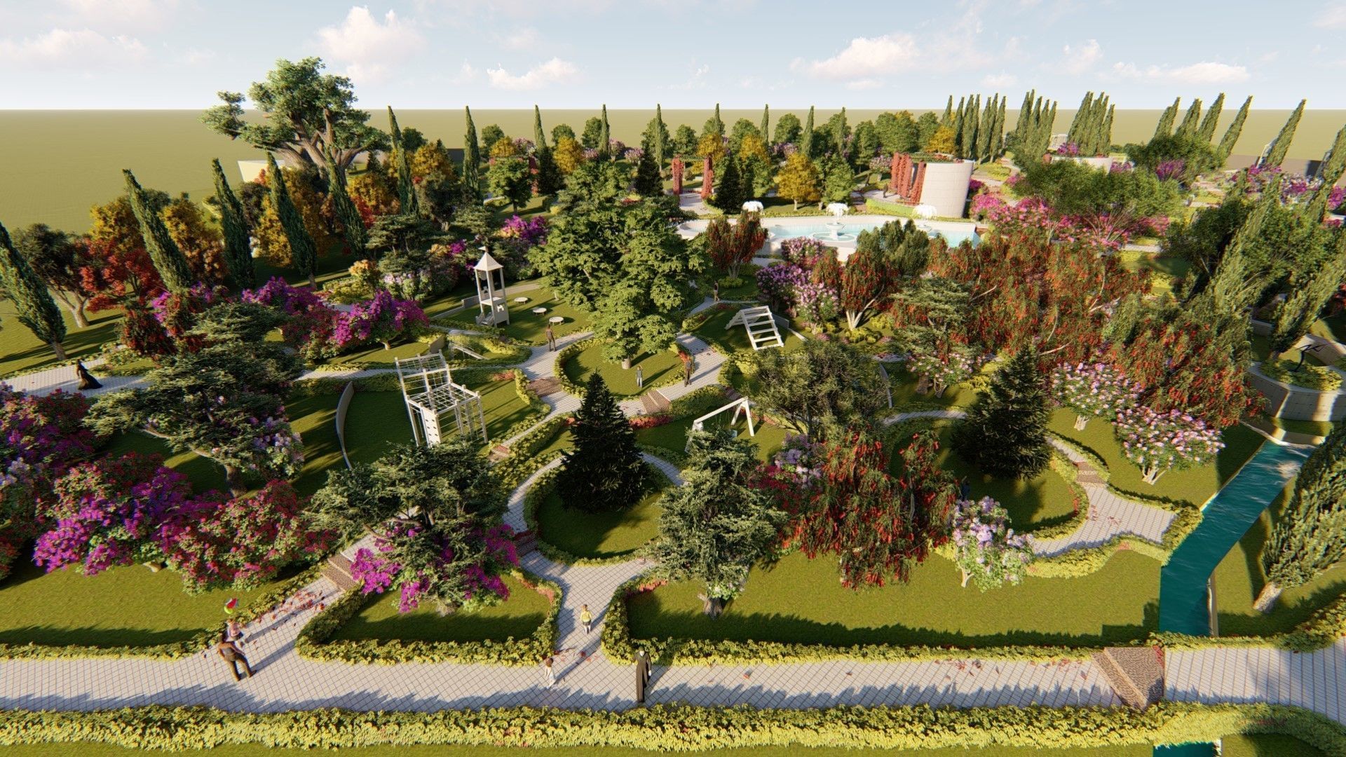 landscape design by ABDULHAFIZ OUMER free 3D model | CGTrader