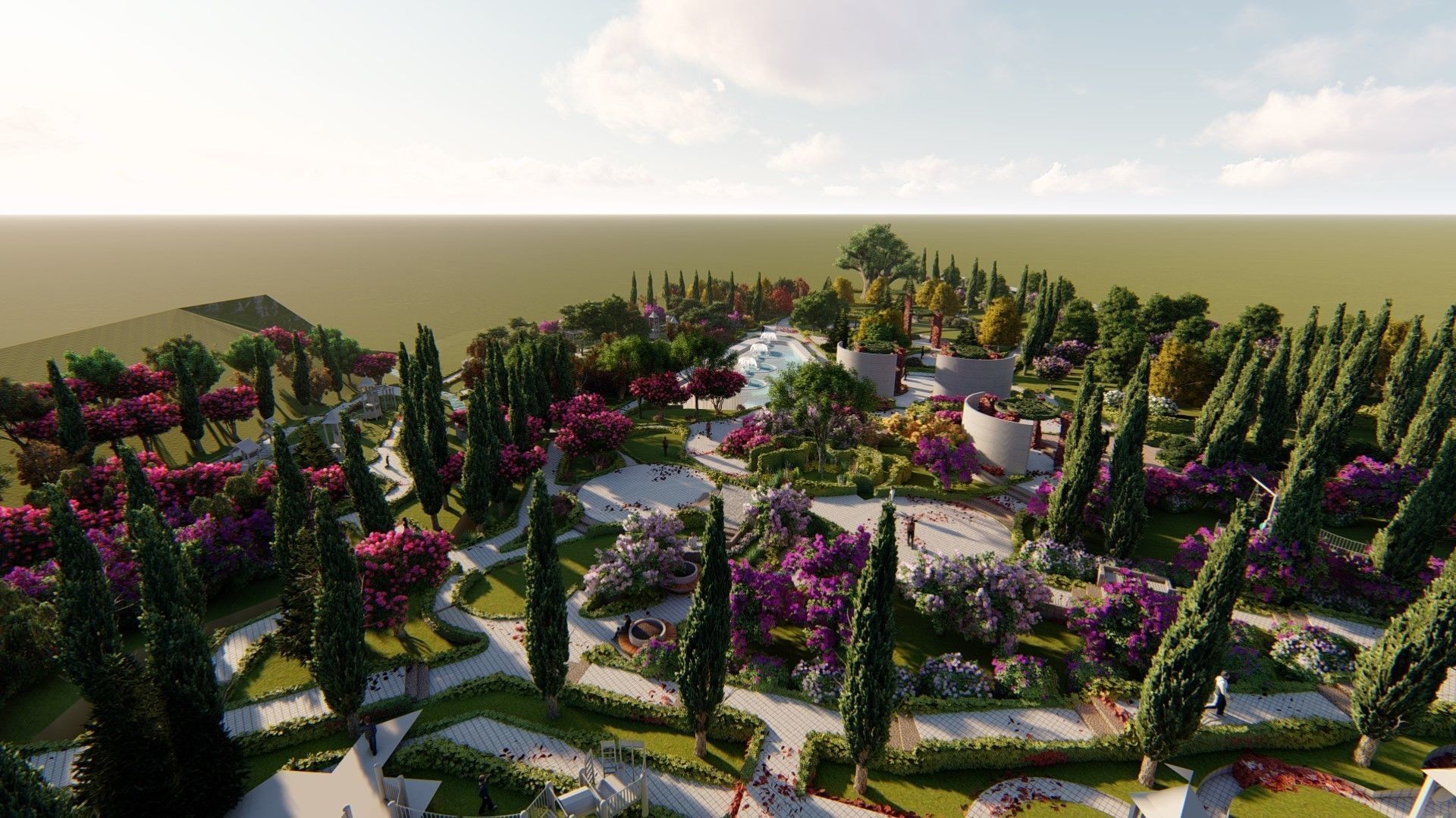 landscape design by ABDULHAFIZ OUMER free 3D model | CGTrader