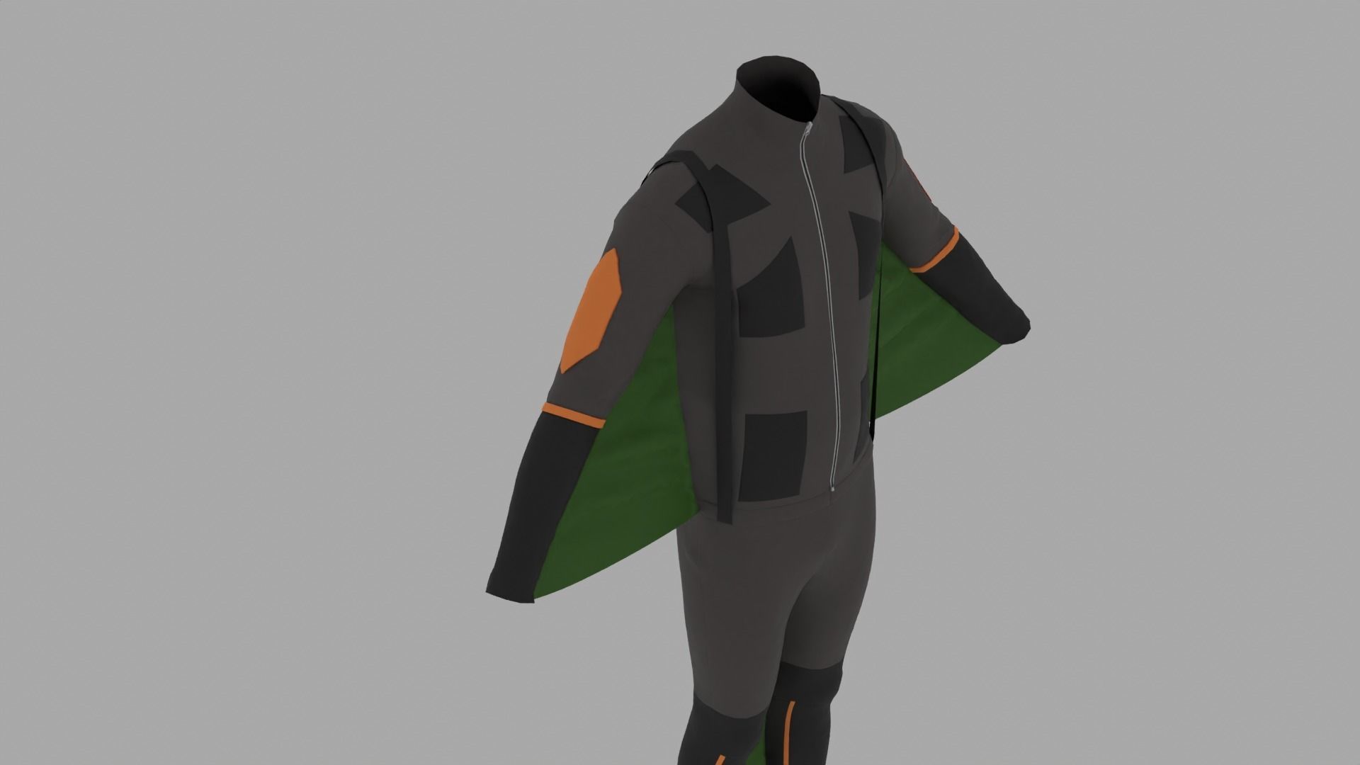 3D model Parachute Jumper Suit VR / AR / low-poly | CGTrader