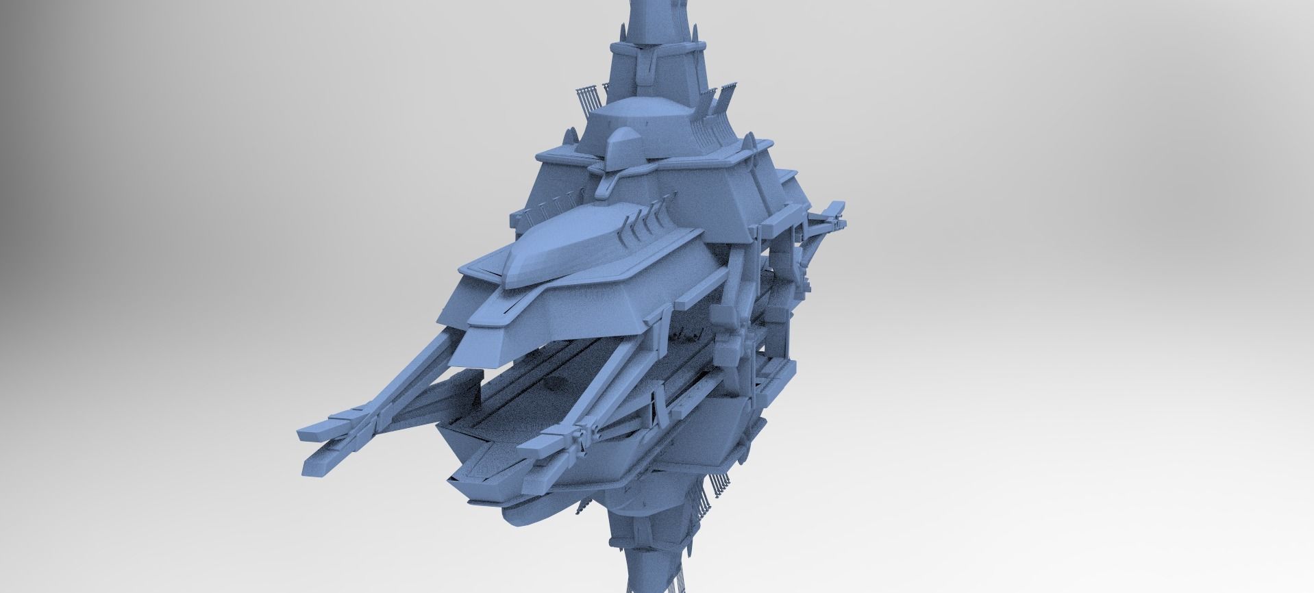 Floating cyberpunk tower 12 3D model | CGTrader