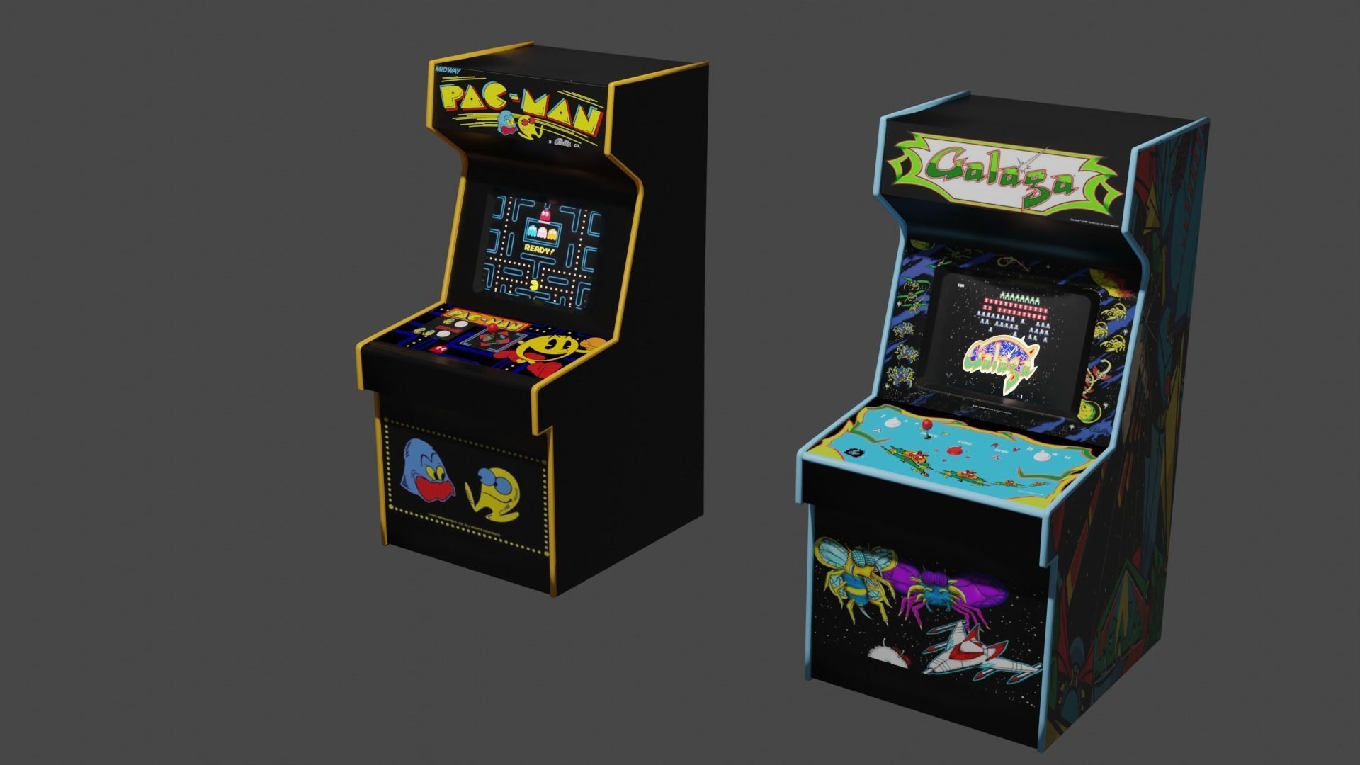Arcade machines free 3D model | CGTrader