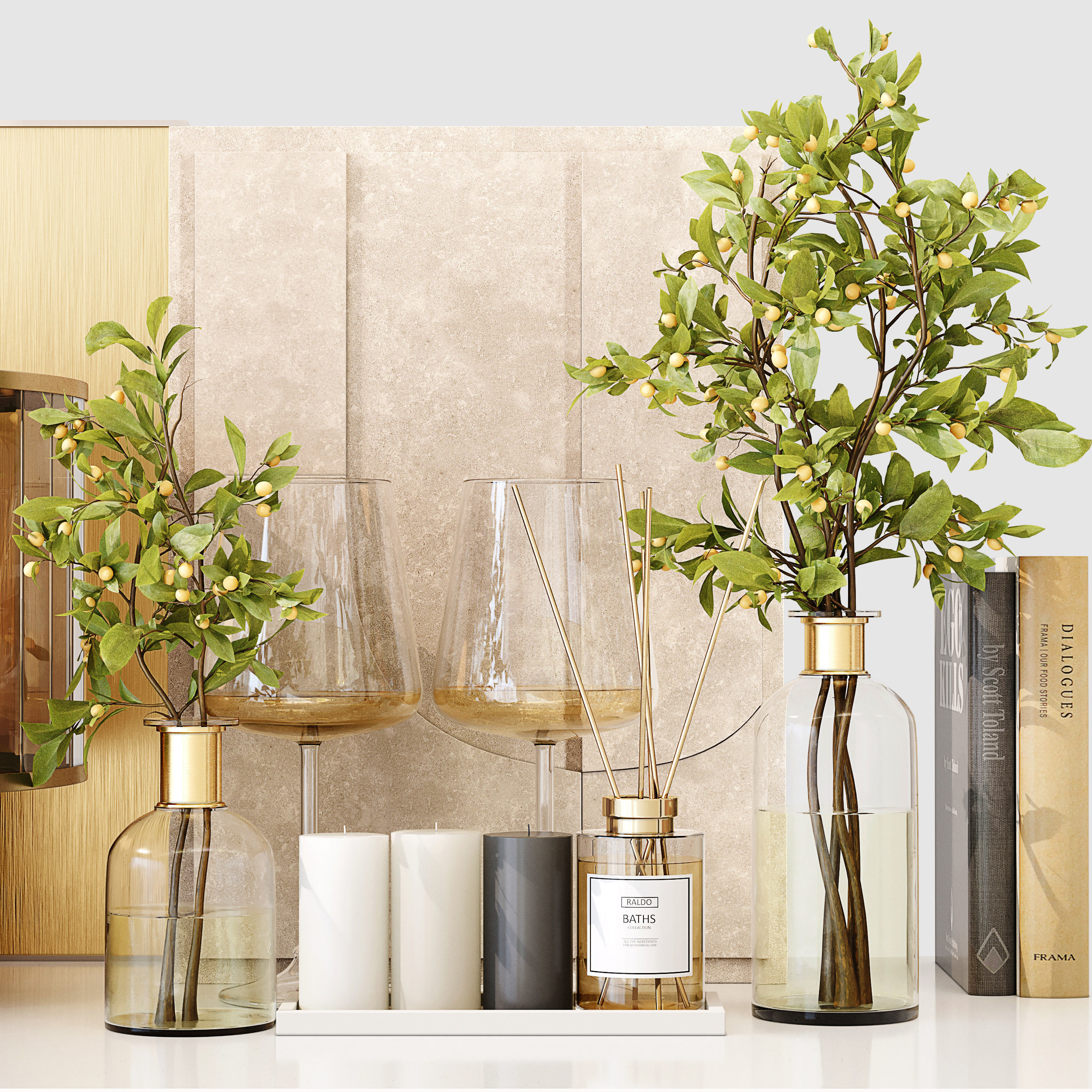 Decorative Set 096 3D model | CGTrader