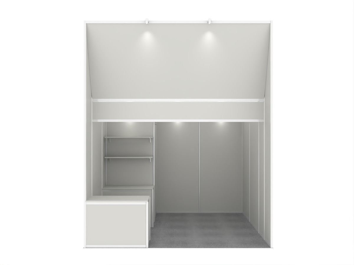 3D model Giant Front Display Raw Exhibition Booth - R8 - 3 x 3 meters ...