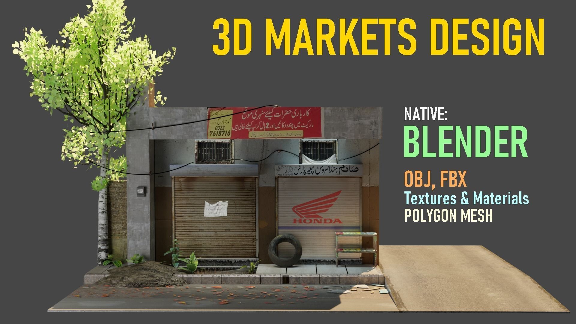 Street Markets 3D model | CGTrader