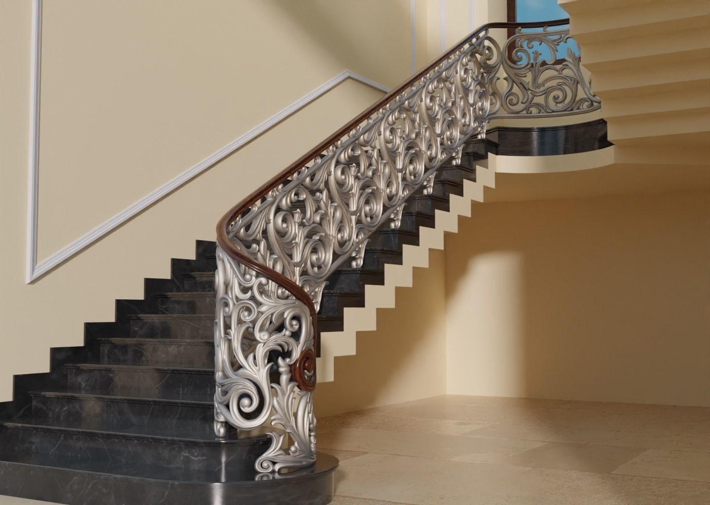 3D model Staircase railings VR / AR / low-poly | CGTrader