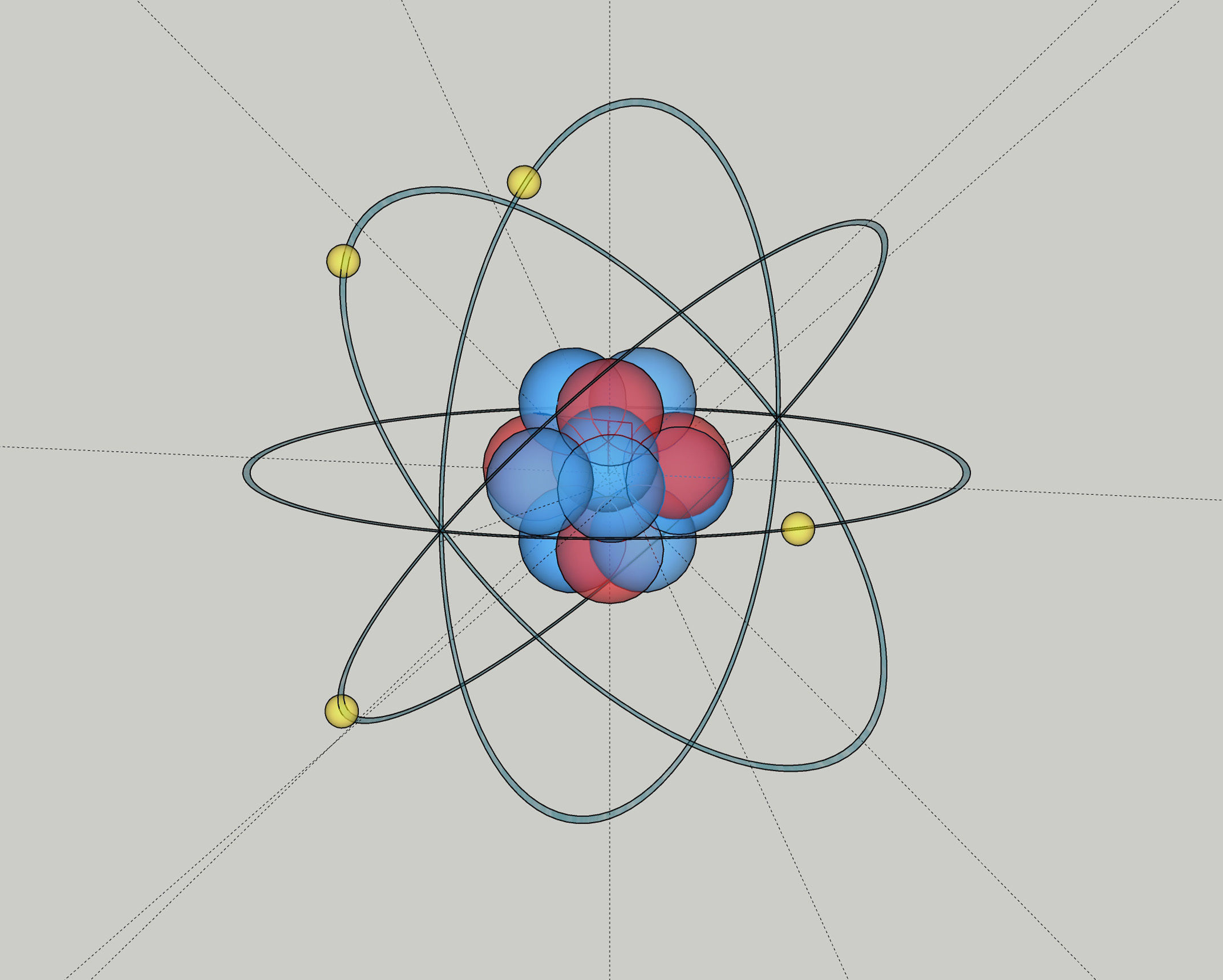 Rutherfords Atomic Model 3D model 3D printable | CGTrader