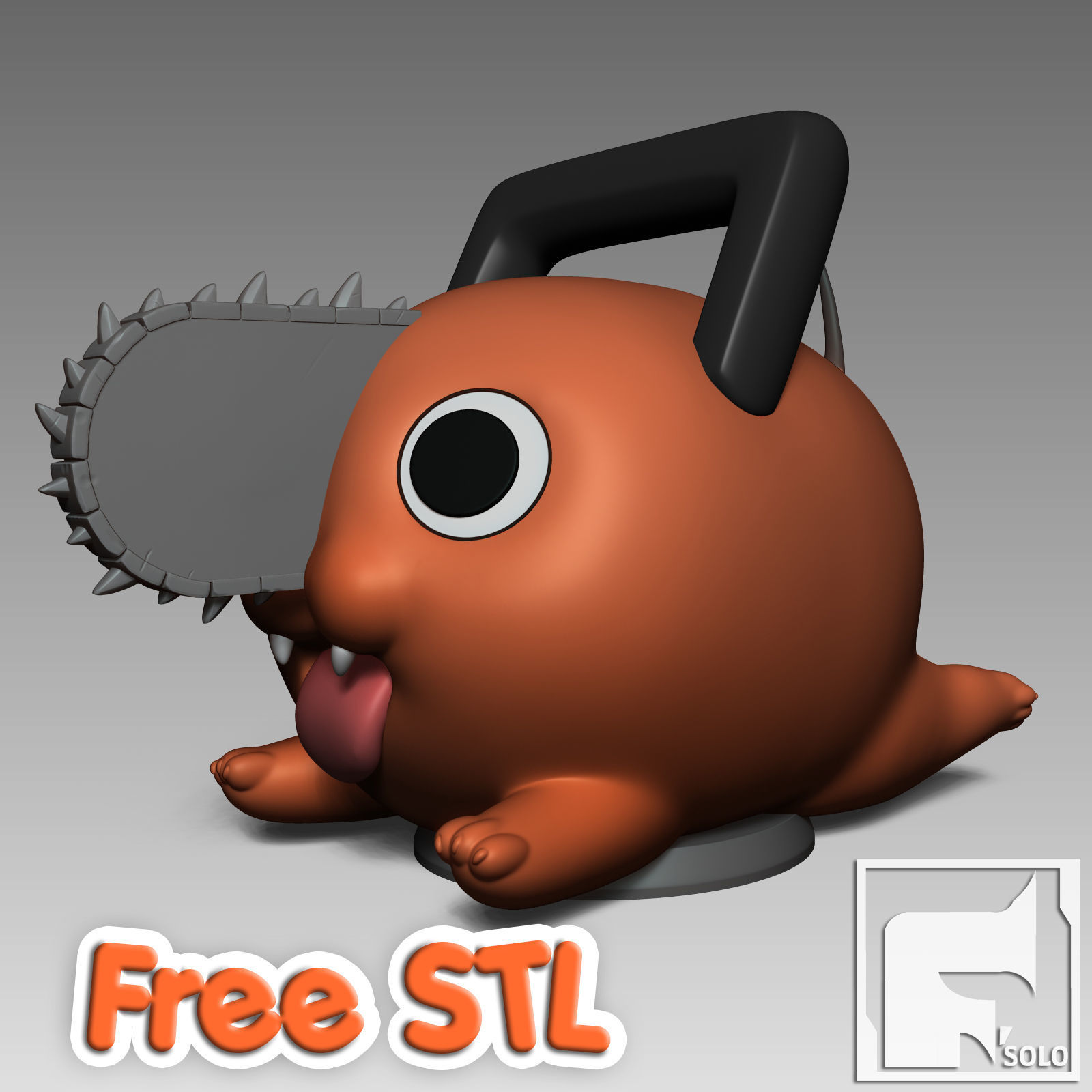Chainsaw man Pochita free 3D model 3D printable | CGTrader