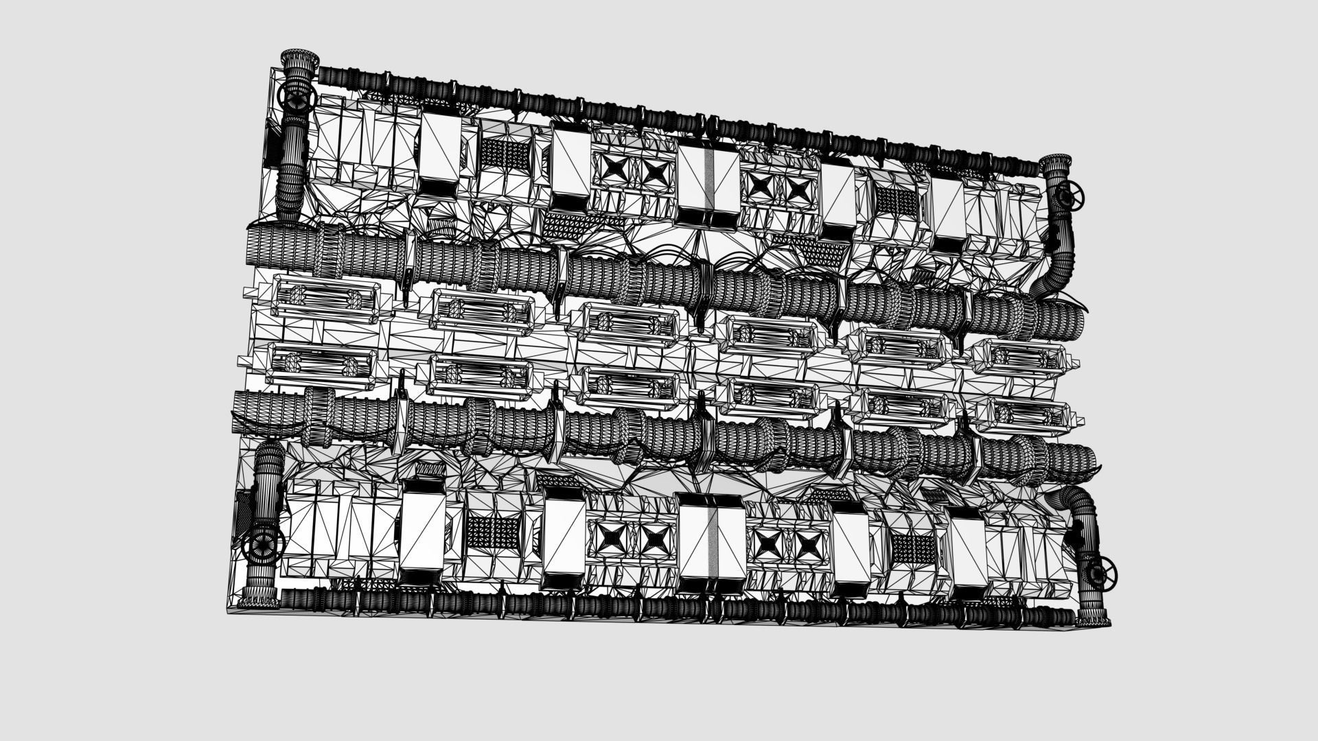 Scifi modular Wall piece 3D model | CGTrader