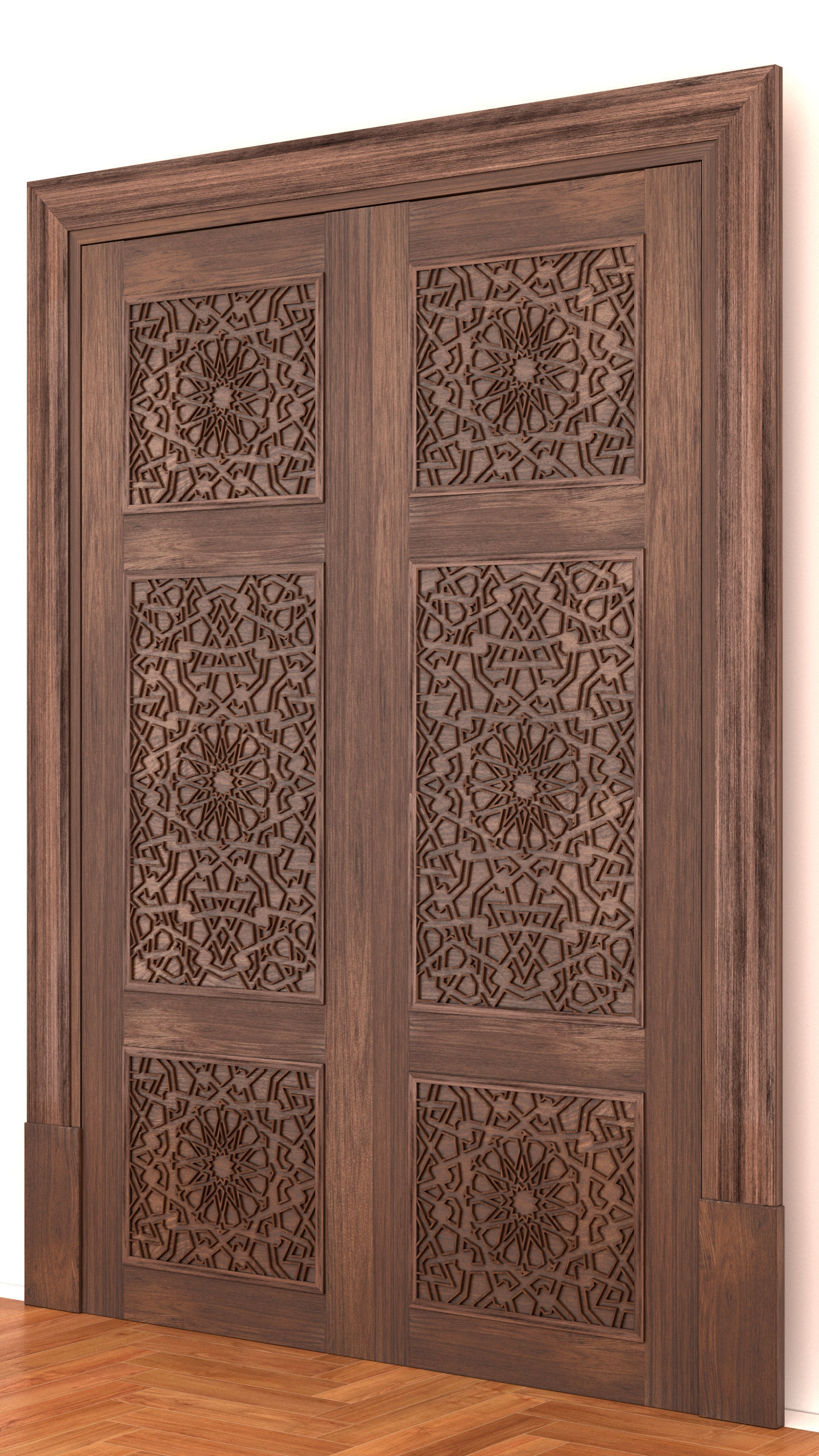 Islamic patterned door 3D model | CGTrader
