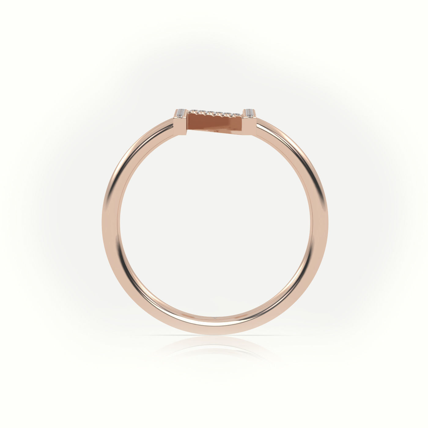 Initial N ring size 54 with professional renderings 3D model 3D printable | CGTrader