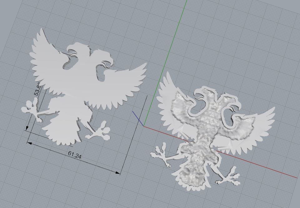 Eagle two heads pendant 3D model 3D printable | CGTrader