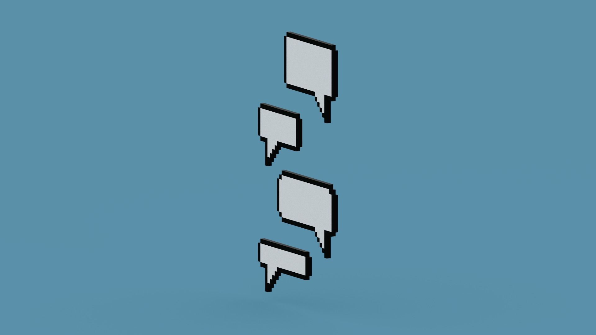 3D model Voxel Speech Bubbles VR / AR / low-poly | CGTrader
