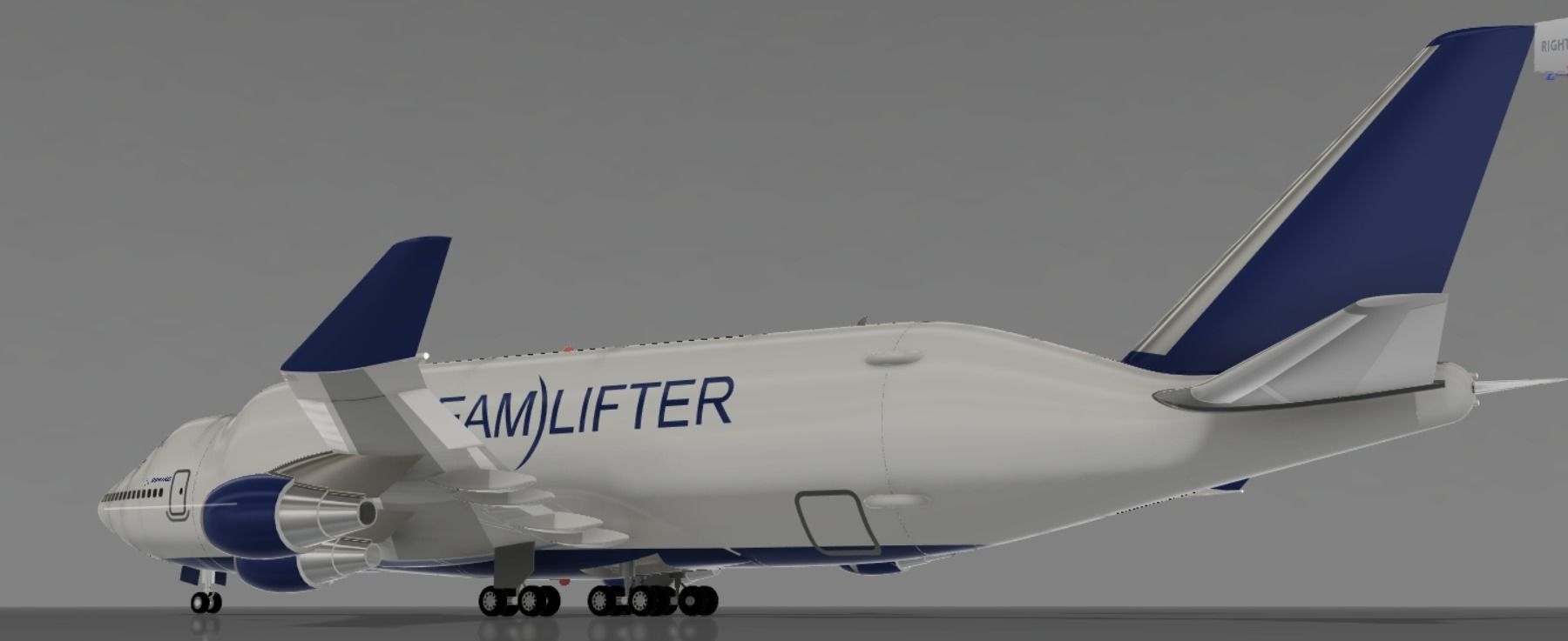 Boeing 747-400 DreamLifter Table Top 3D printable Aircraft Model 3D ...