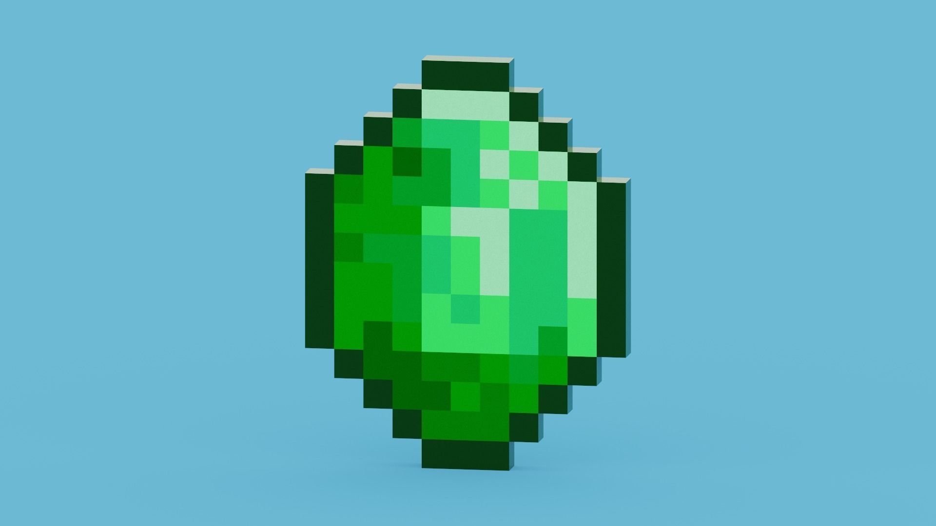 3D model Minecraft Emerald VR / AR / low-poly | CGTrader