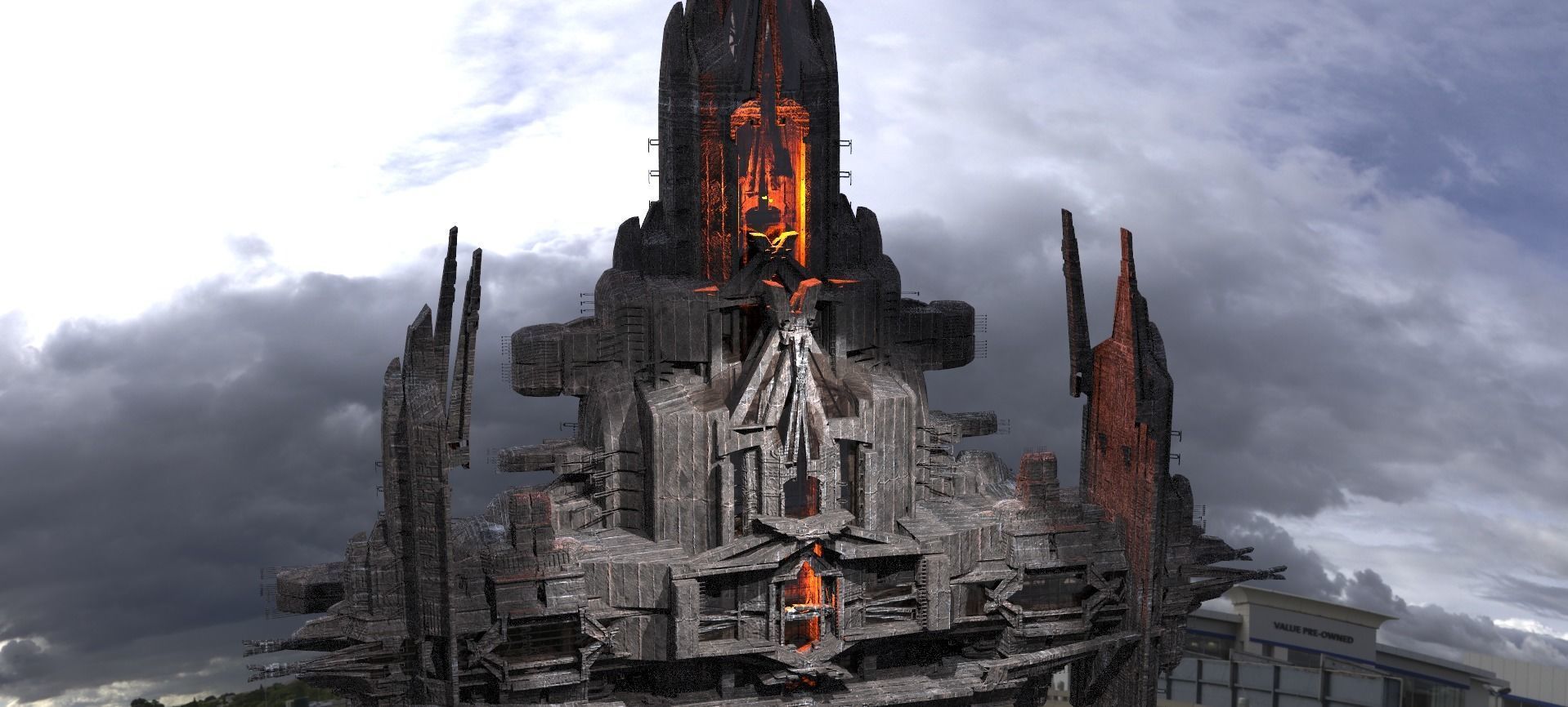 Cyberpunk Dark Lord Towers Kitbash 5 3D model | CGTrader