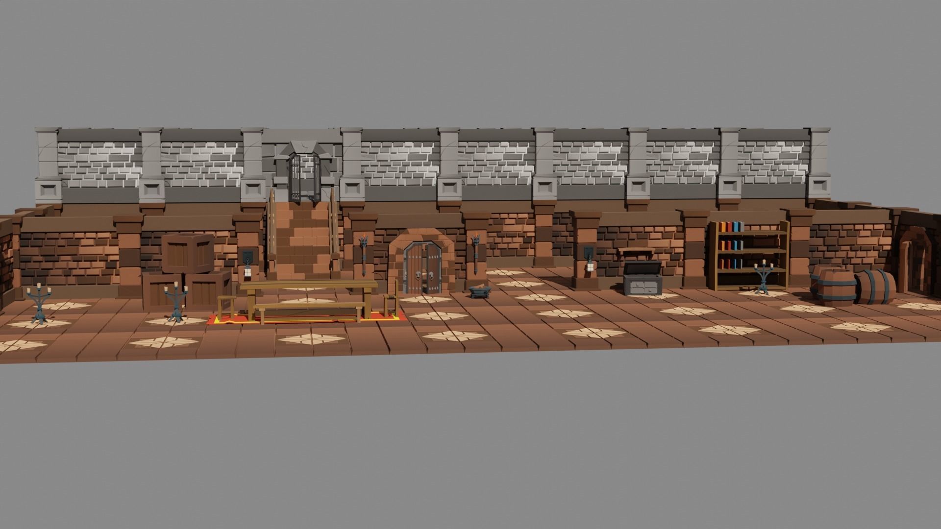 3D model Dungeon Modular Assets VR / AR / low-poly | CGTrader