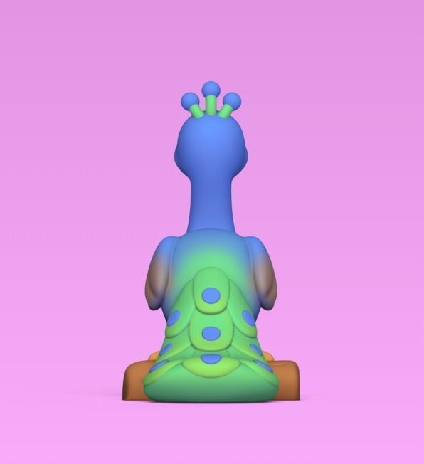 Peacock Cartoon 3D model 3D printable | CGTrader