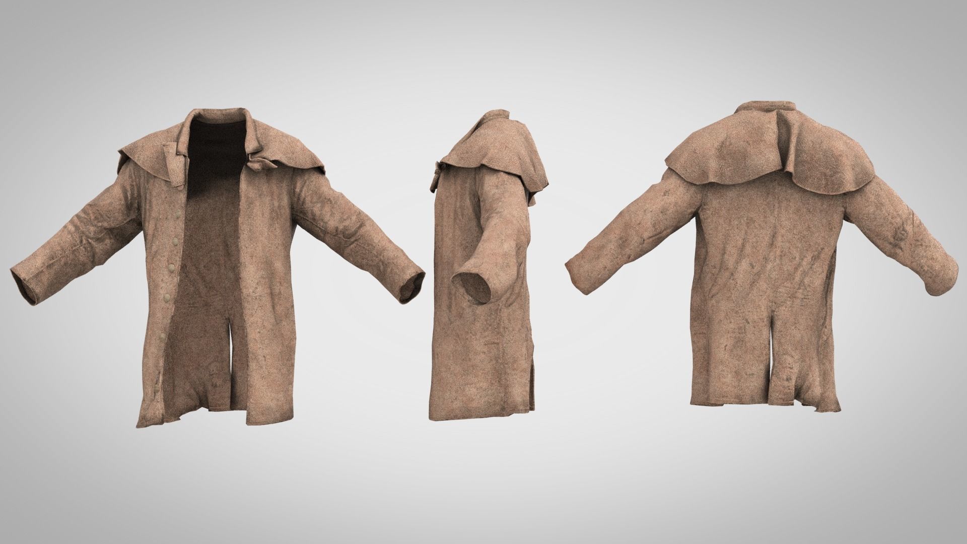 3D model Old coat VR / AR / low-poly | CGTrader