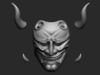 White Death mask Hannya Mask 3D model 3D printable | CGTrader