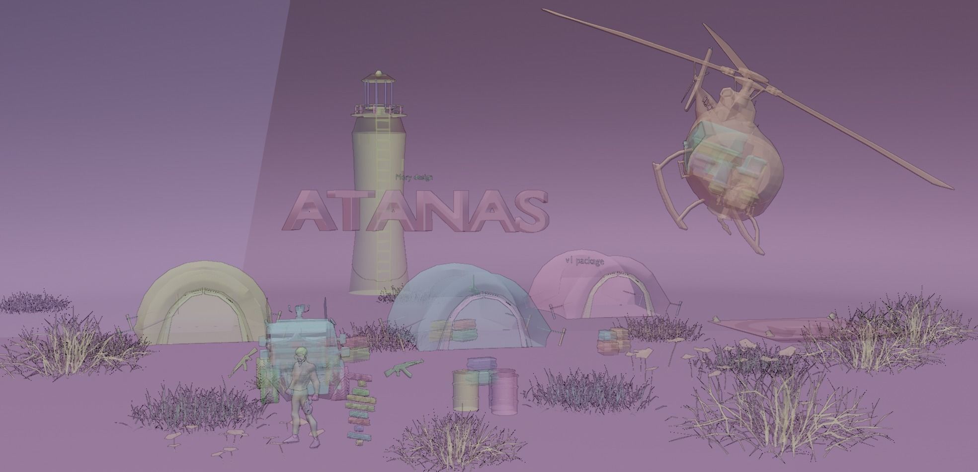 3D model ATANAS POLICE PACKAGE V1 VR / AR / low-poly | CGTrader