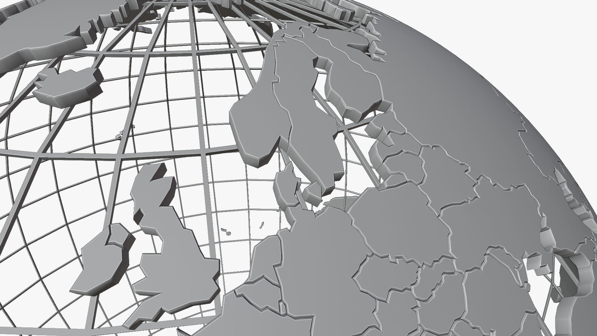Political Globe With Countries 3D model animated | CGTrader