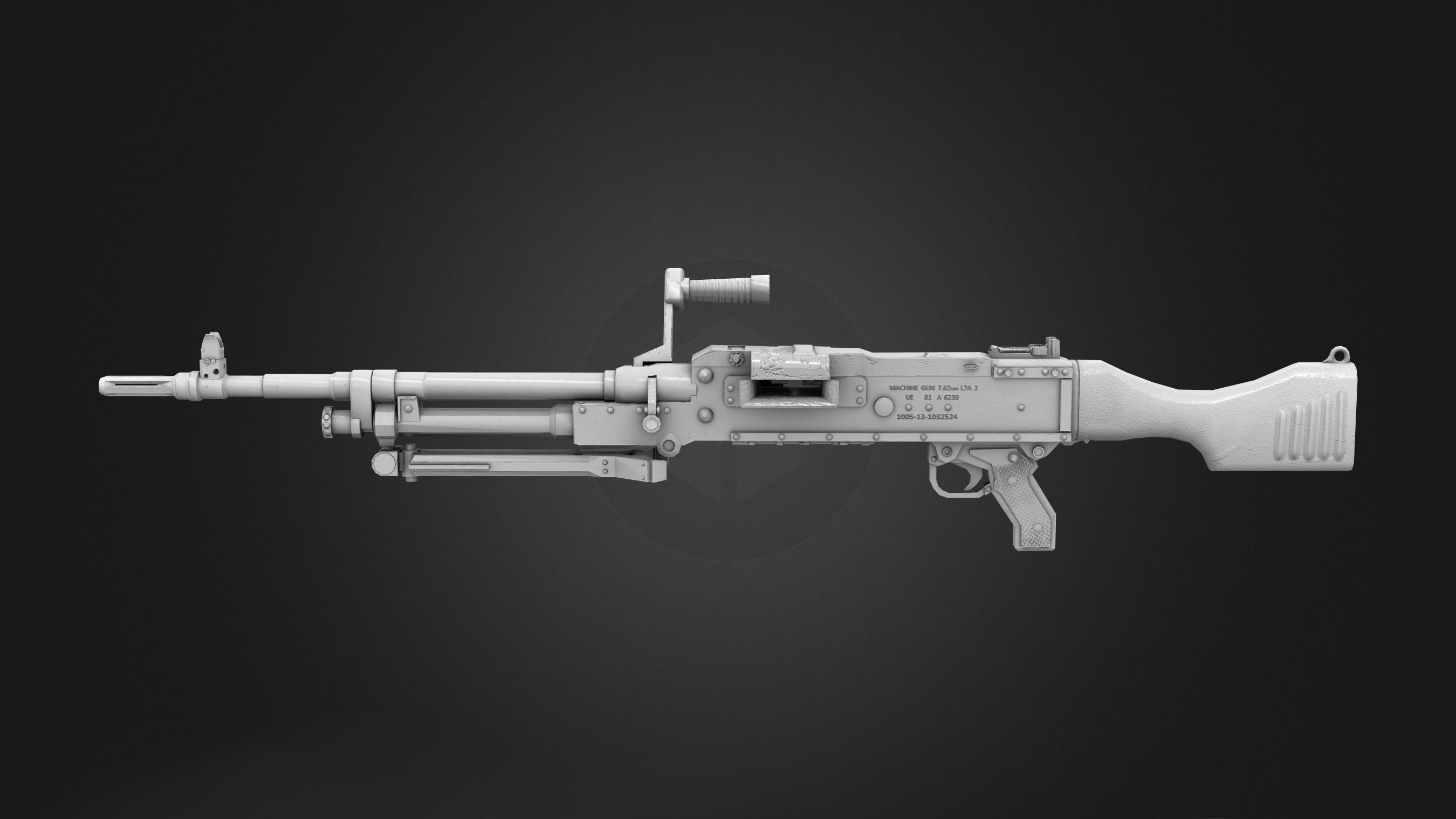 3D model Military Combat Machine Gun VR / AR / low-poly | CGTrader