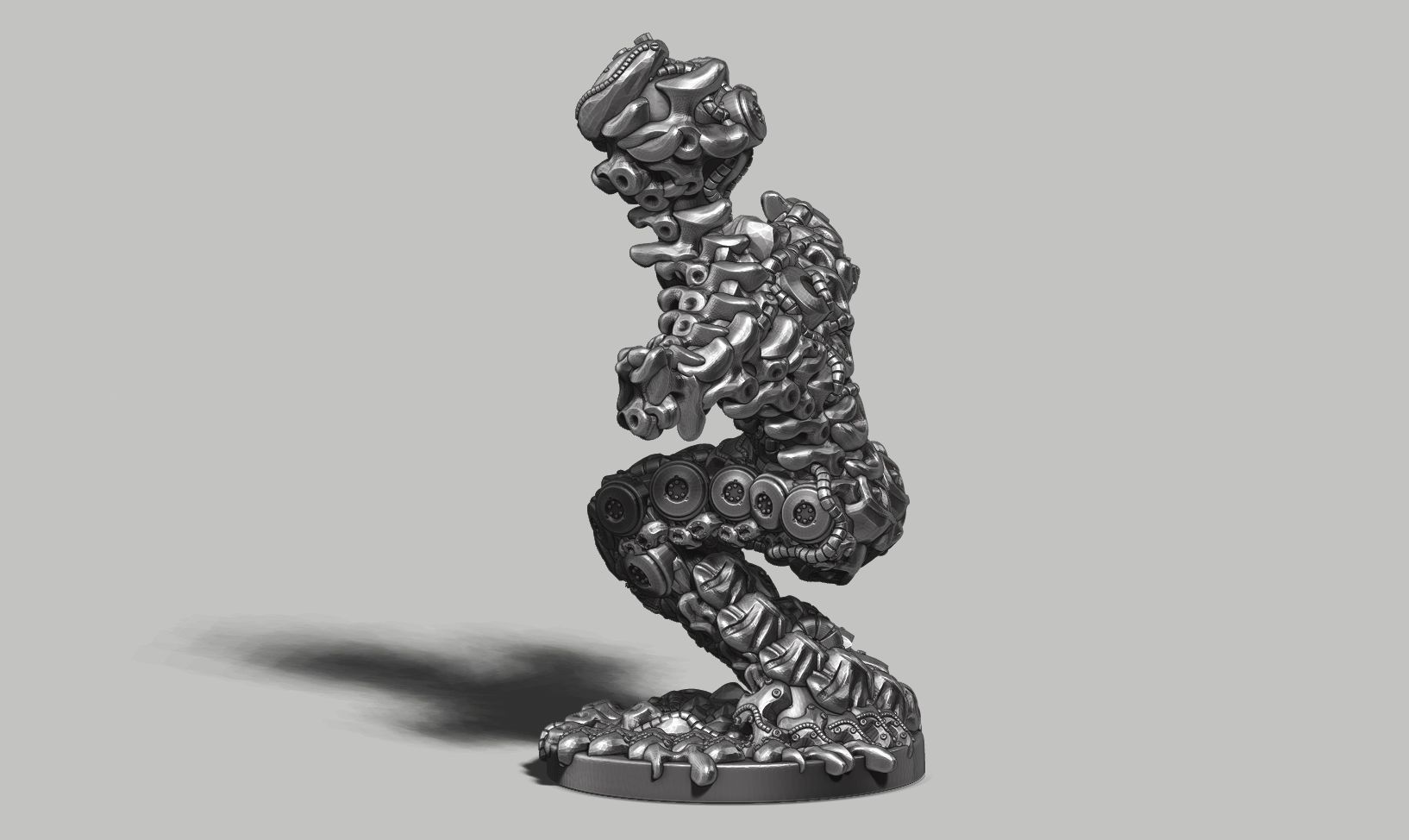 Modern Abstract robotic sculpture 3d print model 168 3D model 3D ...