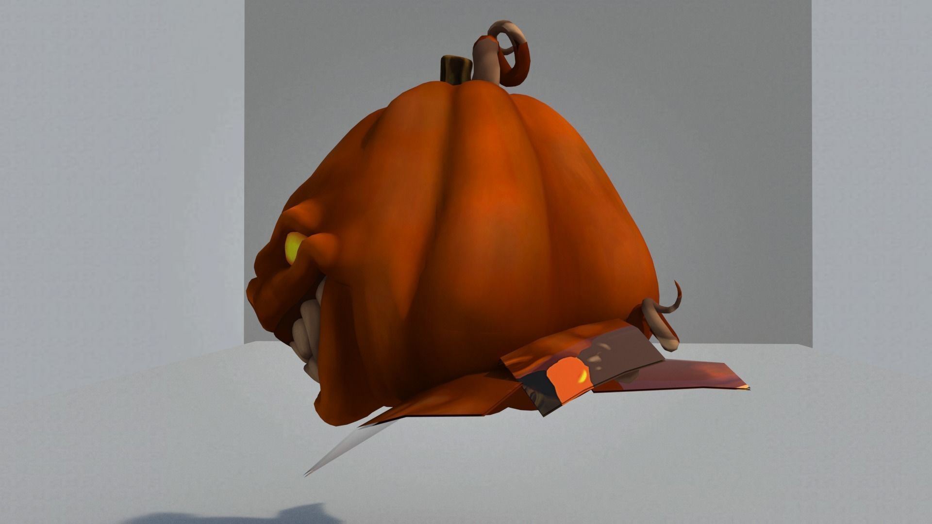 halloween pumpkin devil 3D model rigged | CGTrader