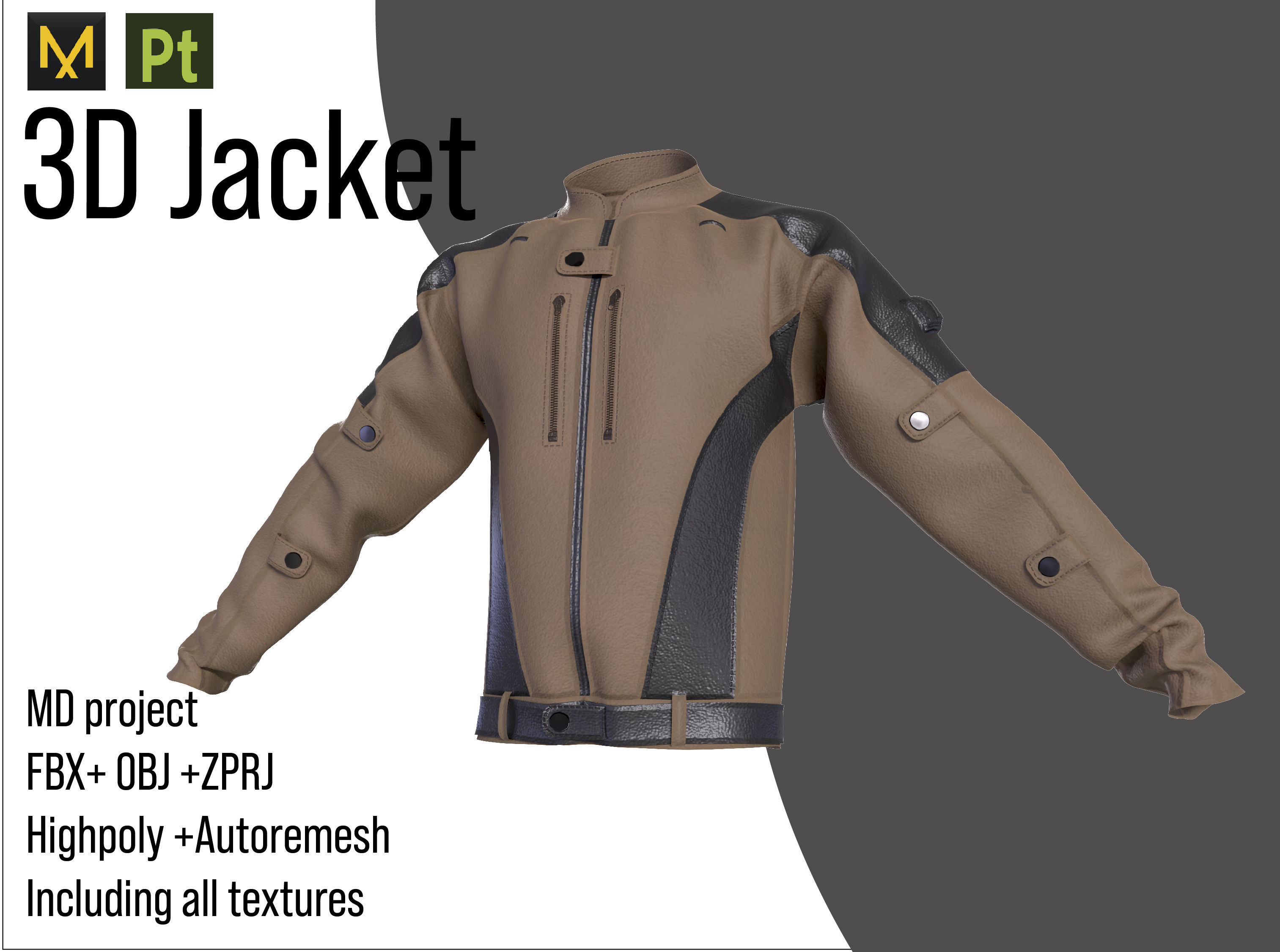 3D jacket clothes outfit 3D model | CGTrader