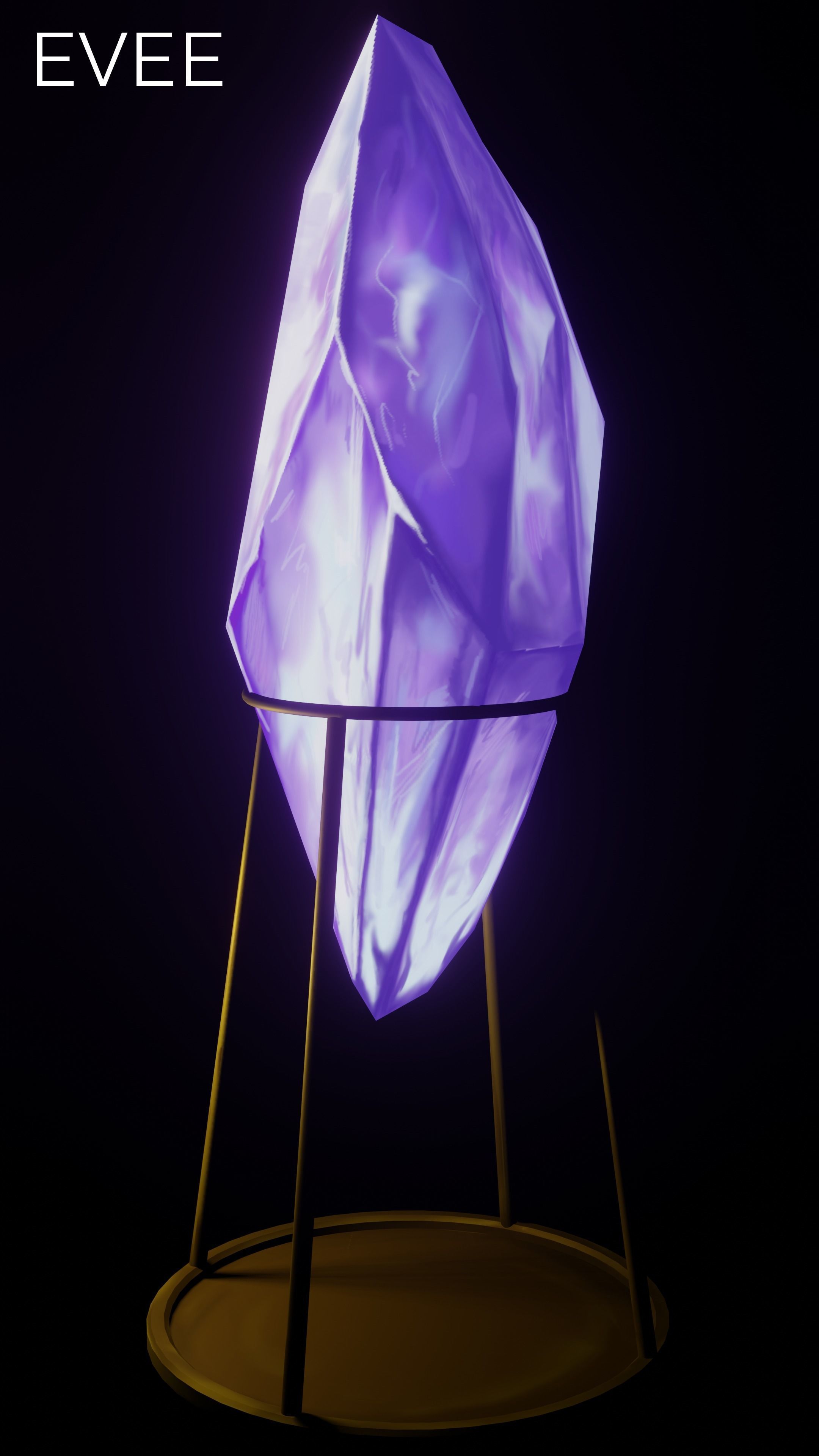 3D model Runic glowing Crystal VR / AR / low-poly | CGTrader