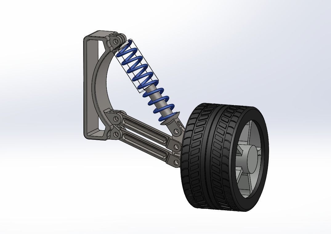 Basic suspension system shock absorber 3D model animated | CGTrader