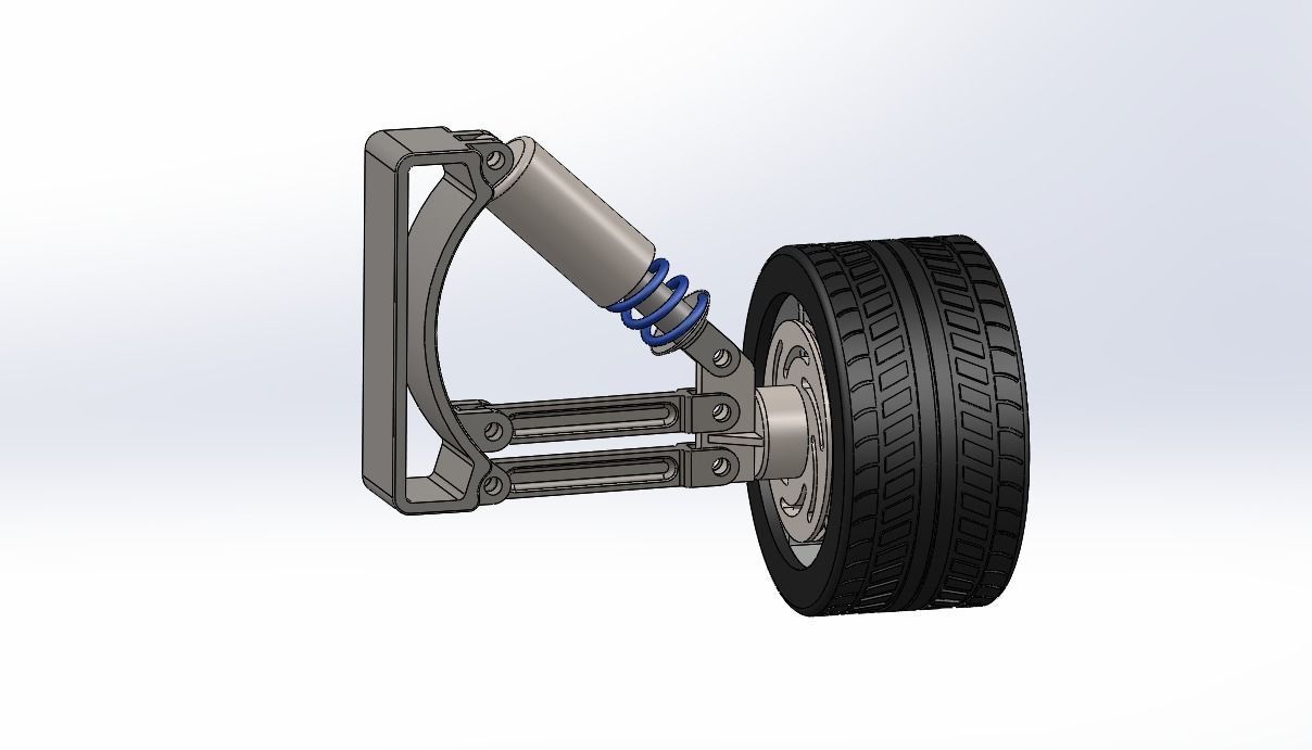Basic suspension system shock absorber 3D model animated | CGTrader