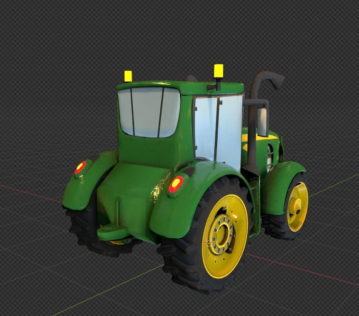 Tractor Toy Low Ply free VR / AR / low-poly 3D model | CGTrader