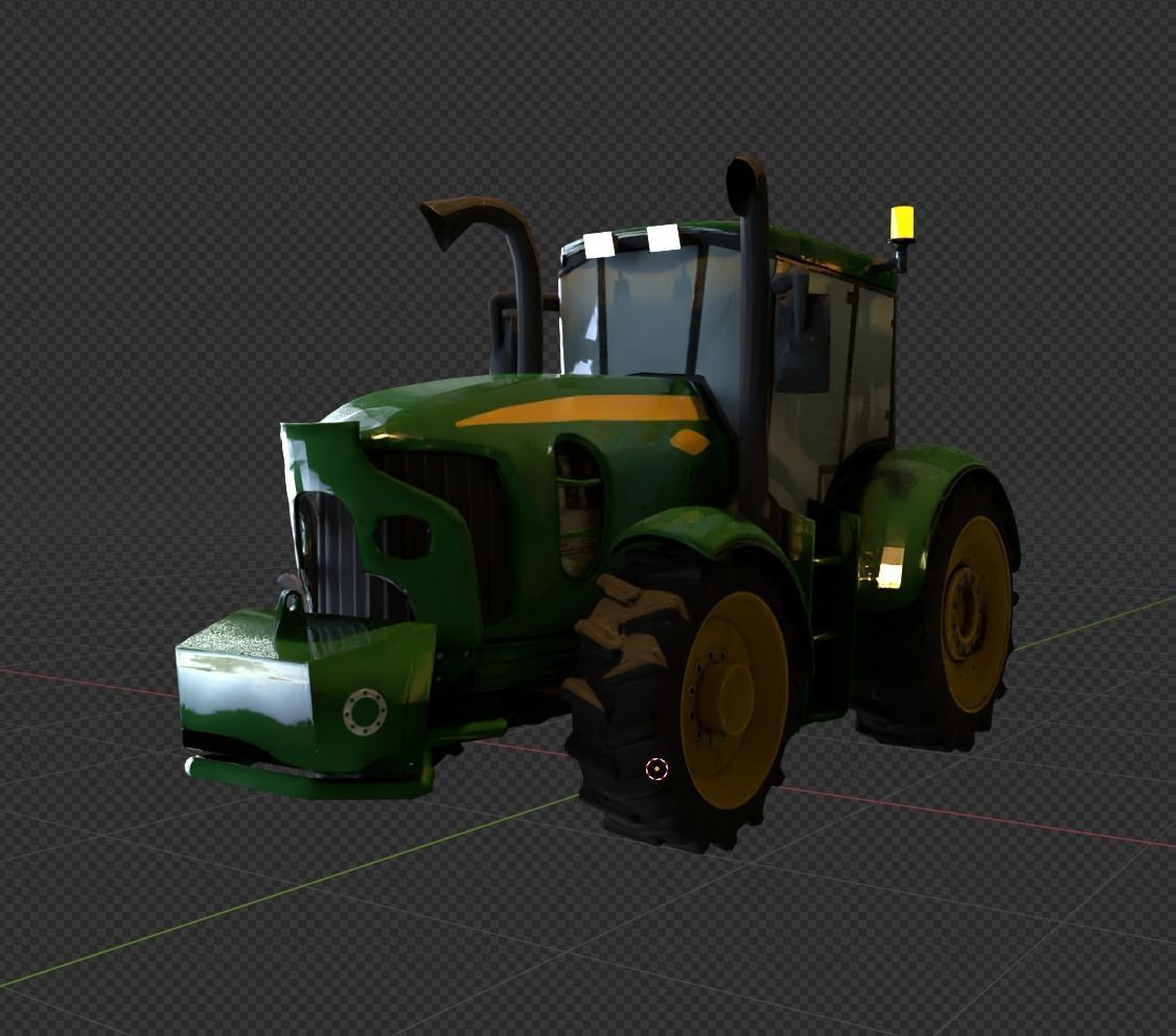 Tractor Toy Low Ply free VR / AR / low-poly 3D model | CGTrader
