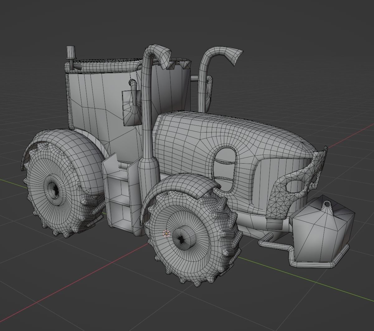 Tractor Toy Low Ply free VR / AR / low-poly 3D model | CGTrader