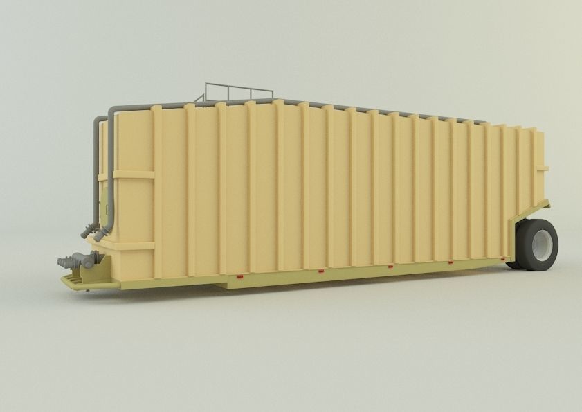Frac Tank trailer model 3D model | CGTrader
