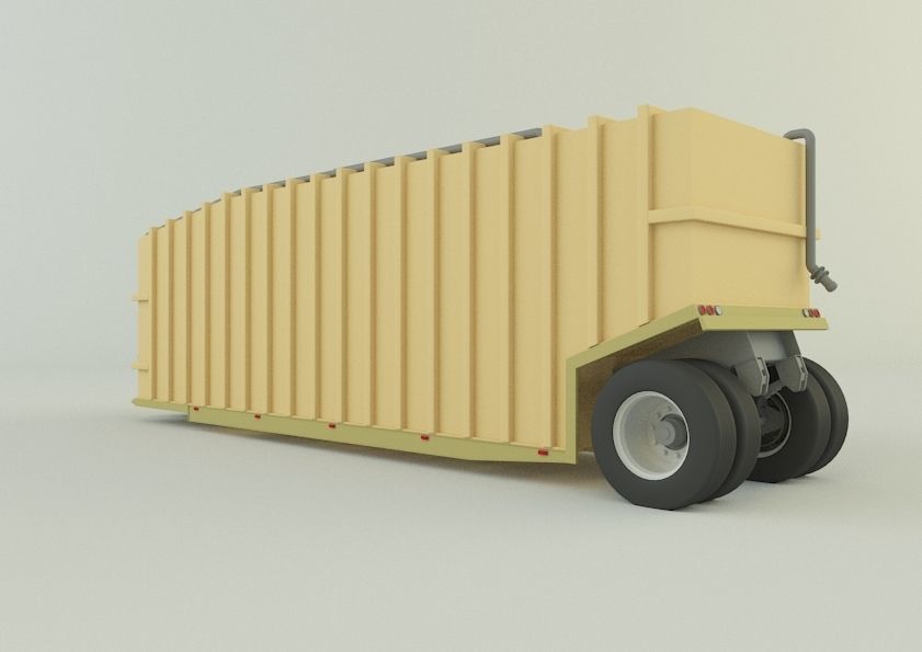 Frac Tank trailer model 3D model | CGTrader