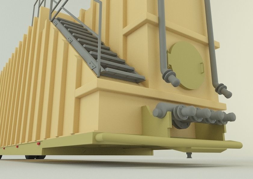 Frac Tank trailer model 3D model | CGTrader